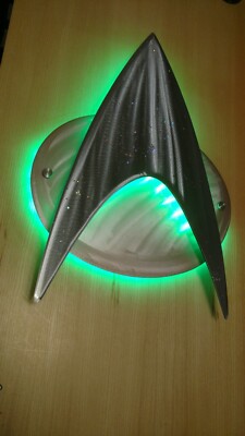 metal Wall art Star trek signs logo LED lit home decor plasma cut steel ...