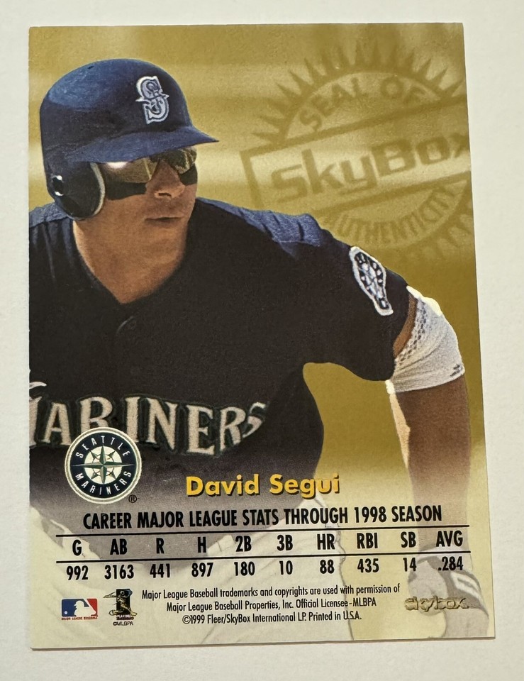 David Segui 1999 Skybox Premium Autographics AUTO - Seattle Mariners | eBay