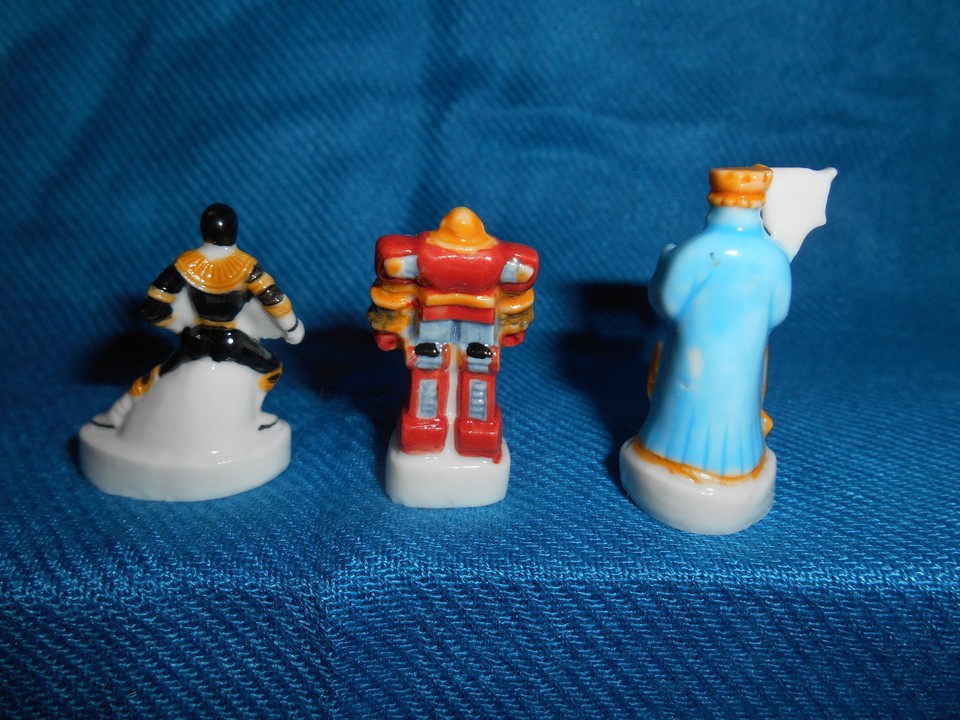 POWER RANGERS Set of 10 Miniature Figures FRENCH PORCELAIN FEVES Mini ...