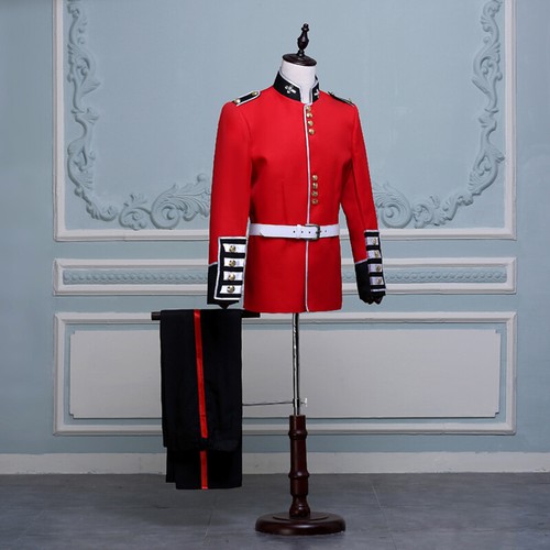 British Uniform Royal Guard Soldier Costume Mens Fancy Dress Outfit ...