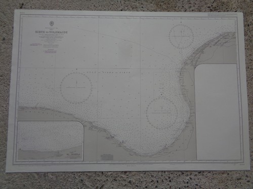 Map Marine / Sirte To Tolemaide - Libya - El Agheila, El Berka, El ...