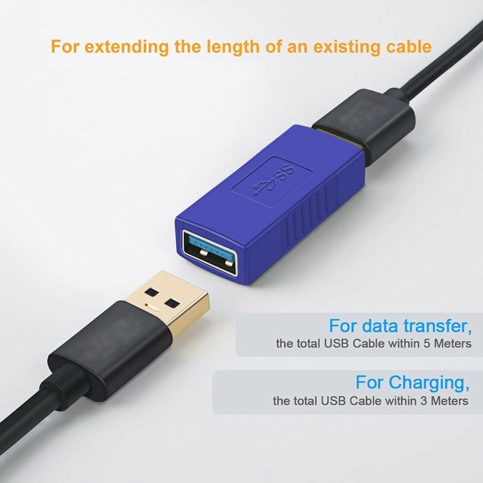 USB 3.0 Type A Female to Female Adapter Coupler Gender Changer ...
