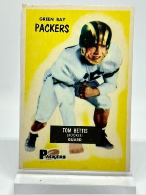 1955 Bowman Football Tom Bettis Guard Green Bay Packers Rookie Card# 90 ...