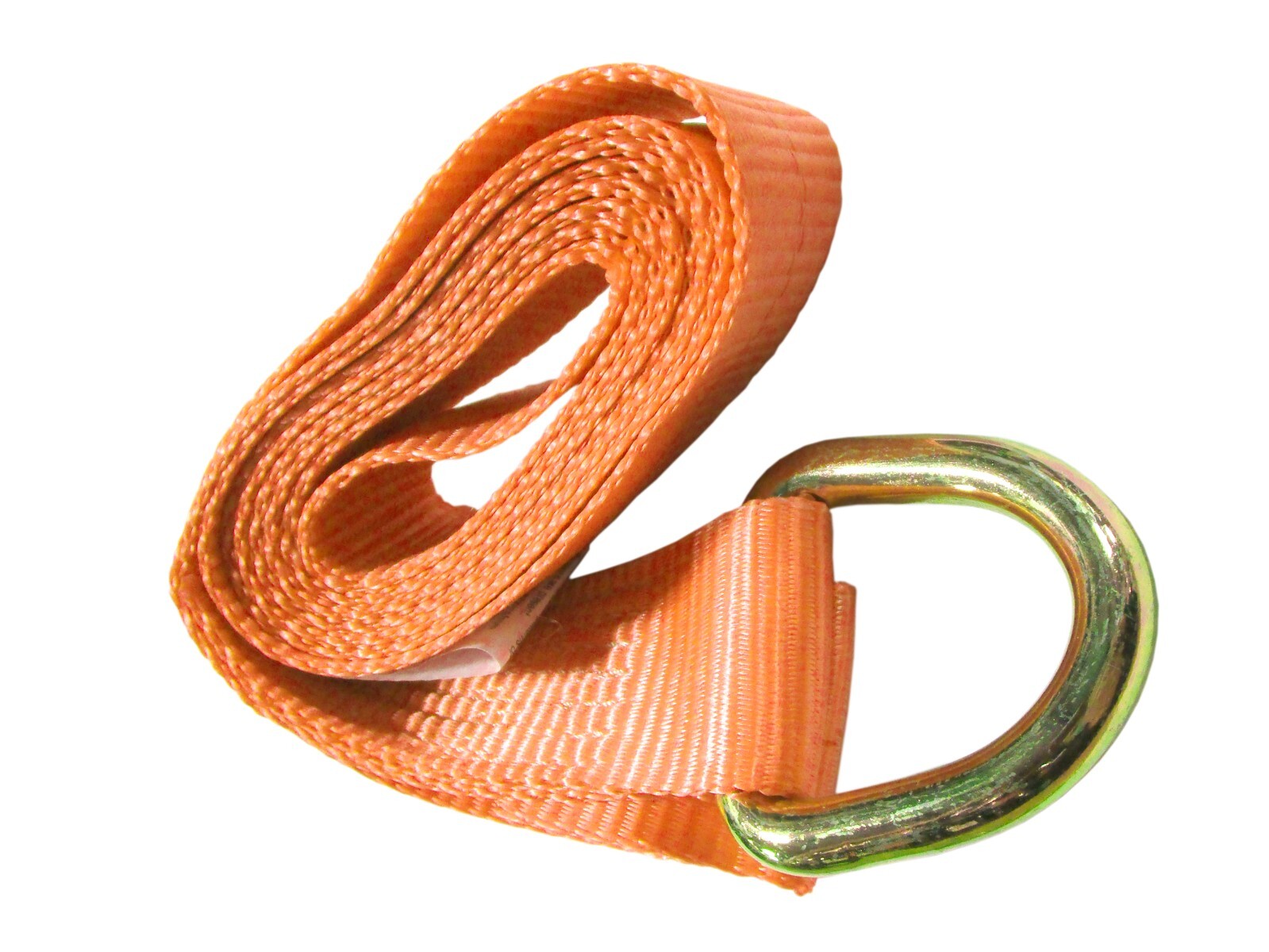 4 Pack 8' Orange Lasso Straps with D-Ring | 2" 6,000 lb Polyester | WLL ...