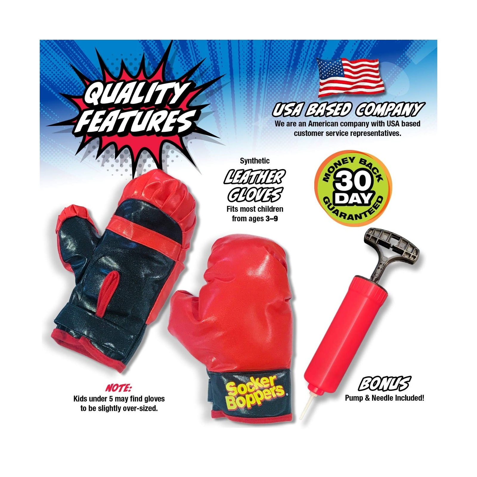 Socker Boppers “BoxNBop” Freestanding Punching Bag with Stand and ...