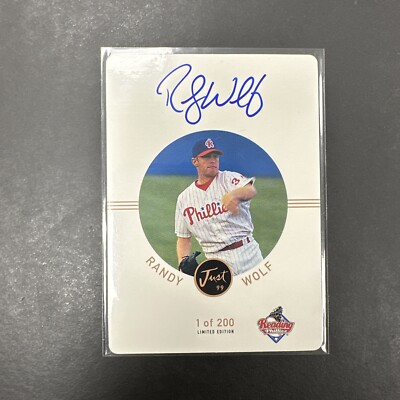 1999 Just Minors Autographed Die-Cut 90/200 Randy Wolf | eBay