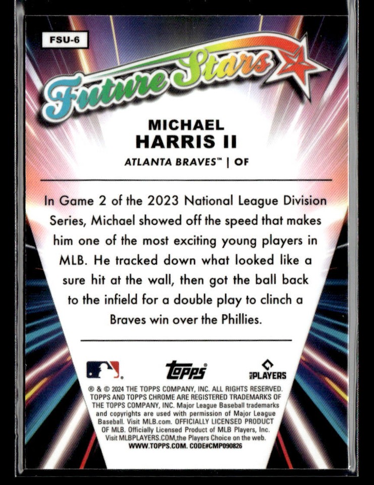 2024 Topps Chrome Update #FSU-6 Michael Harris II Future Stars card | eBay