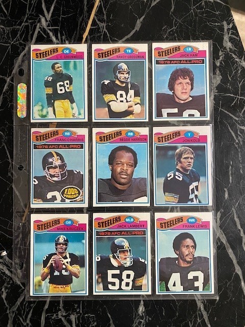 1977 Topps Football Pittsburgh Steelers Team Set Terry Bradshaw, Mike ...