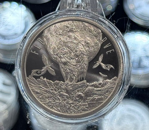 1 oz Federal Reserve Silver Round .999 Pure Silver GSM IN A CAPSULE ...