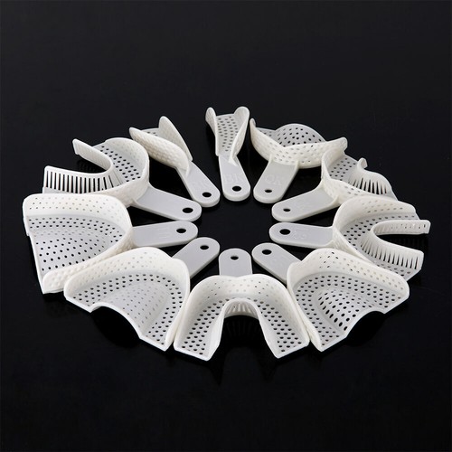 10Pcs/set Dental Impression Plastic Trays Autoclavale Teeth Holder ...