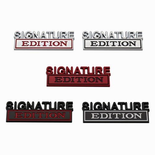 2Pack Metal SIGNATURE EDITION Car Emblems Badge 3D Sticker Decal (black ...