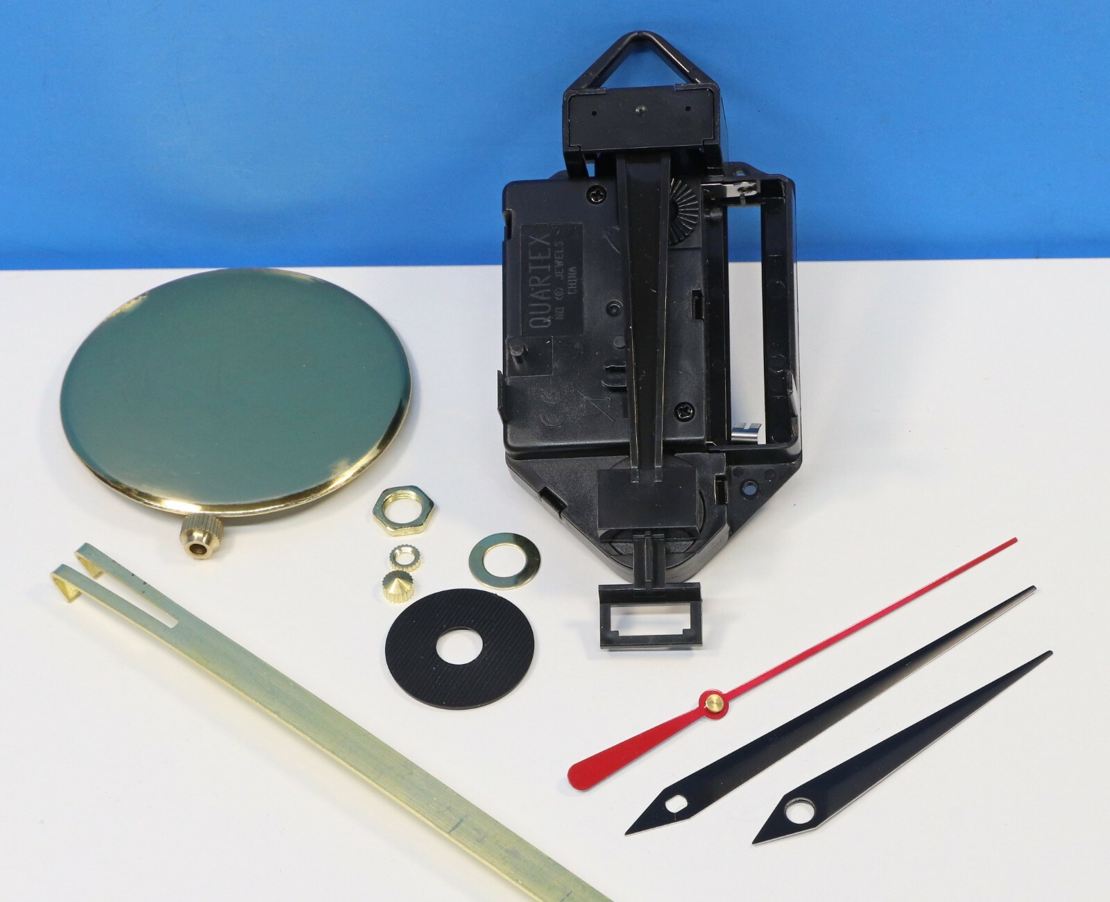 Quartex Quartz Battery Clock Movement Pendulum Short Shaft w/ Pendulum ...