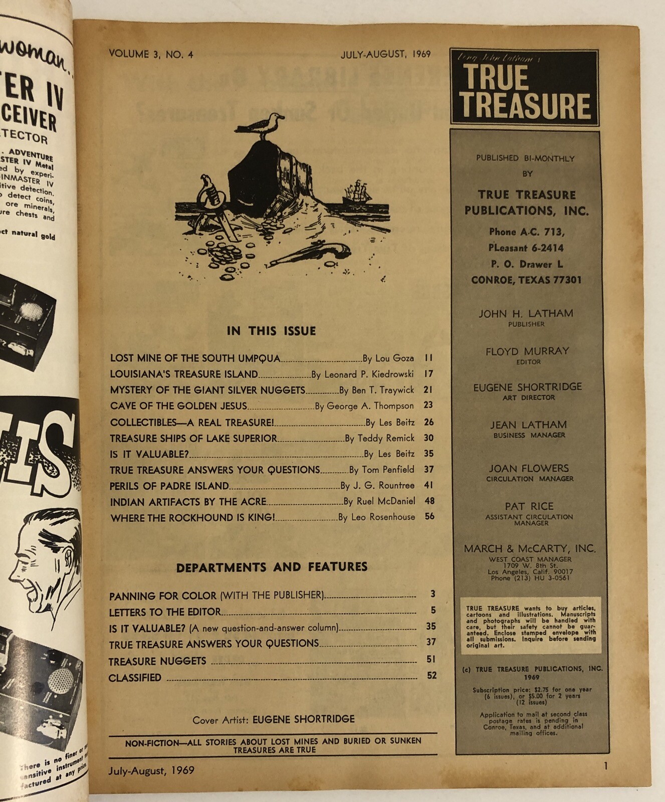 Long John Latham's True Treasure Magazine August 1969 | eBay