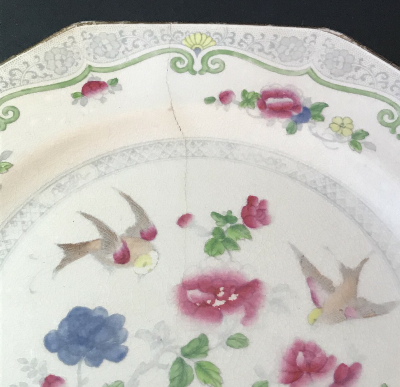 (4) Antique F Winkle Whieldon Ware Oriental Pattern #8352 Salad Plates ...