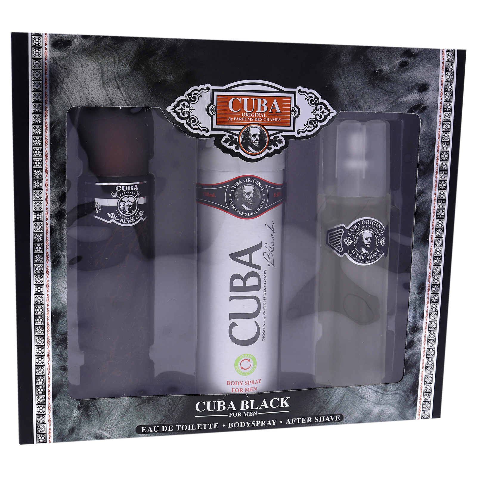 Cuba Black by Cuba for Men - 3 Pc Gift Set | eBay