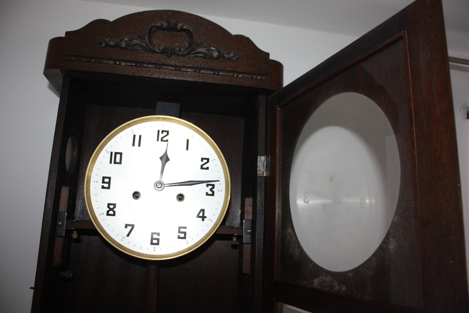 Alte Dugena Pendeluhr,Wanduhr/Regulator Aus Holz – JCDAT