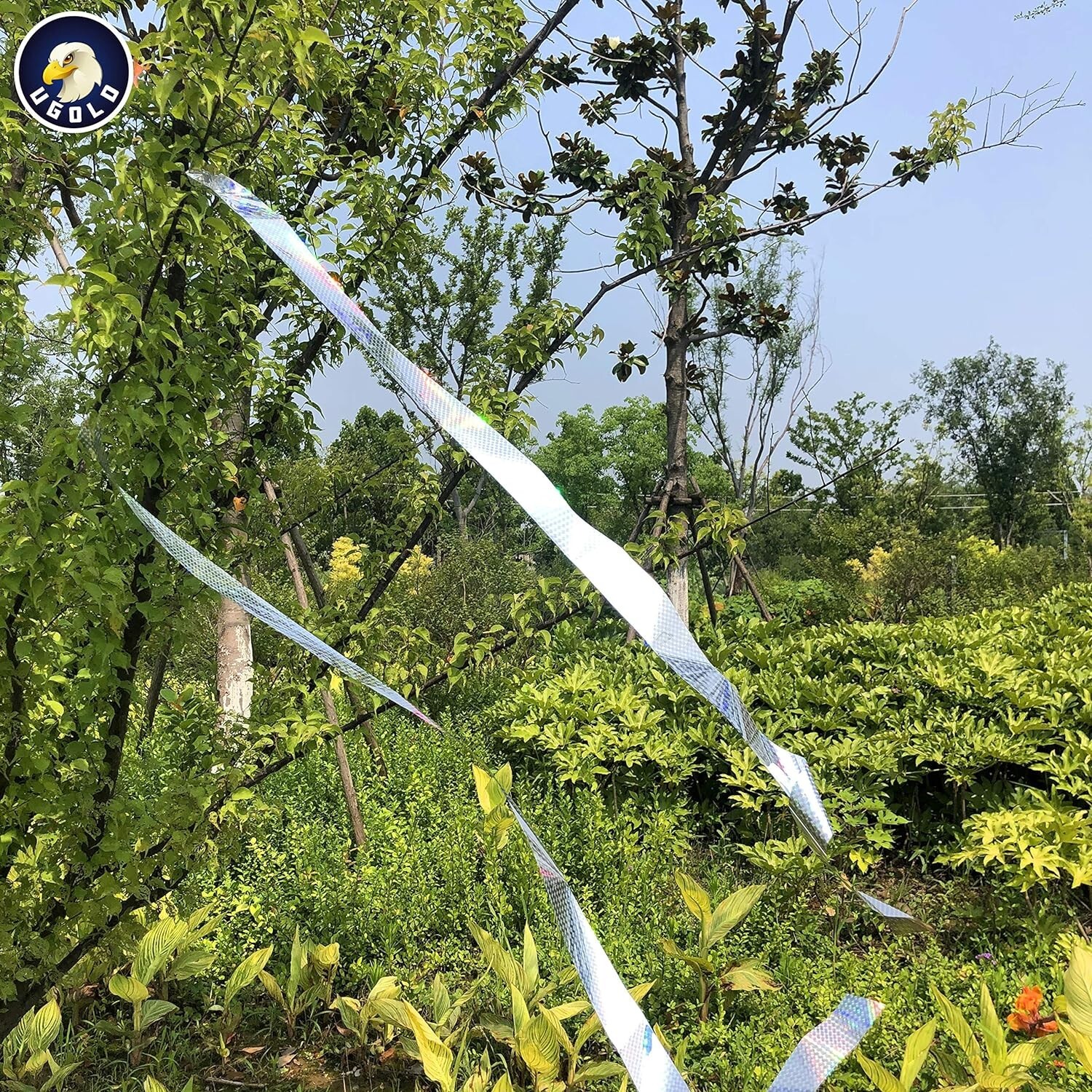 Bird Scaring Reflective Tape, Silver Holographic Ribbon, Ideal for ...