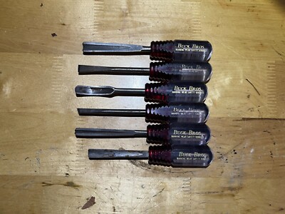 Buck Brothers Wood Working Carving Chisel Tools Set 6 Piece | eBay