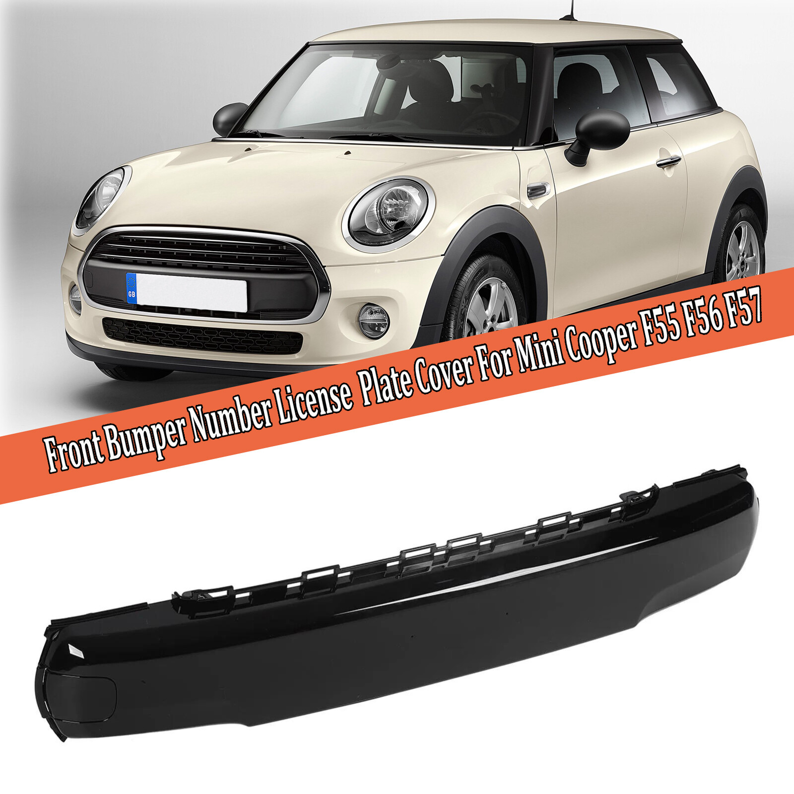 Front Bumper Trim License Plate Holder For Mini Cooper F55 F56 F57 ...