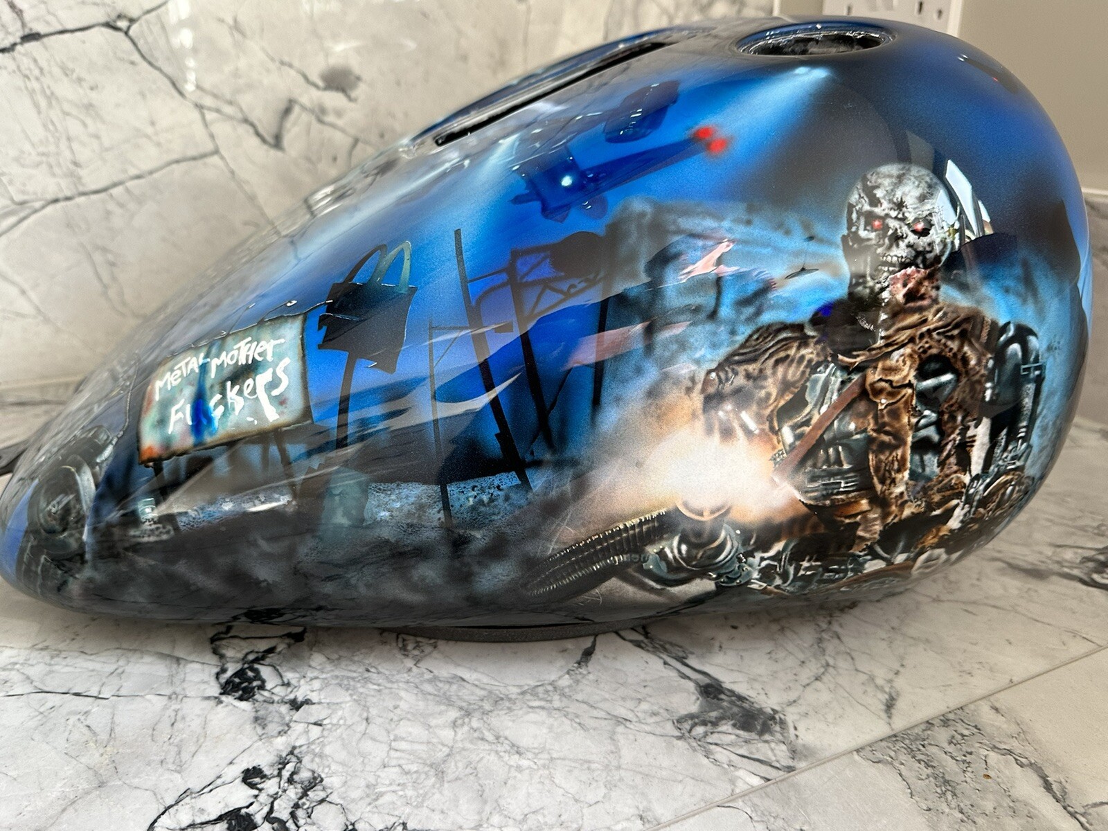 Harley Davidson Fat Boy Fuel Tank Petrol Tank Airbrushed, custom ...