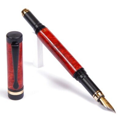 Classic Fountain Pen - Red Box Elder | eBay