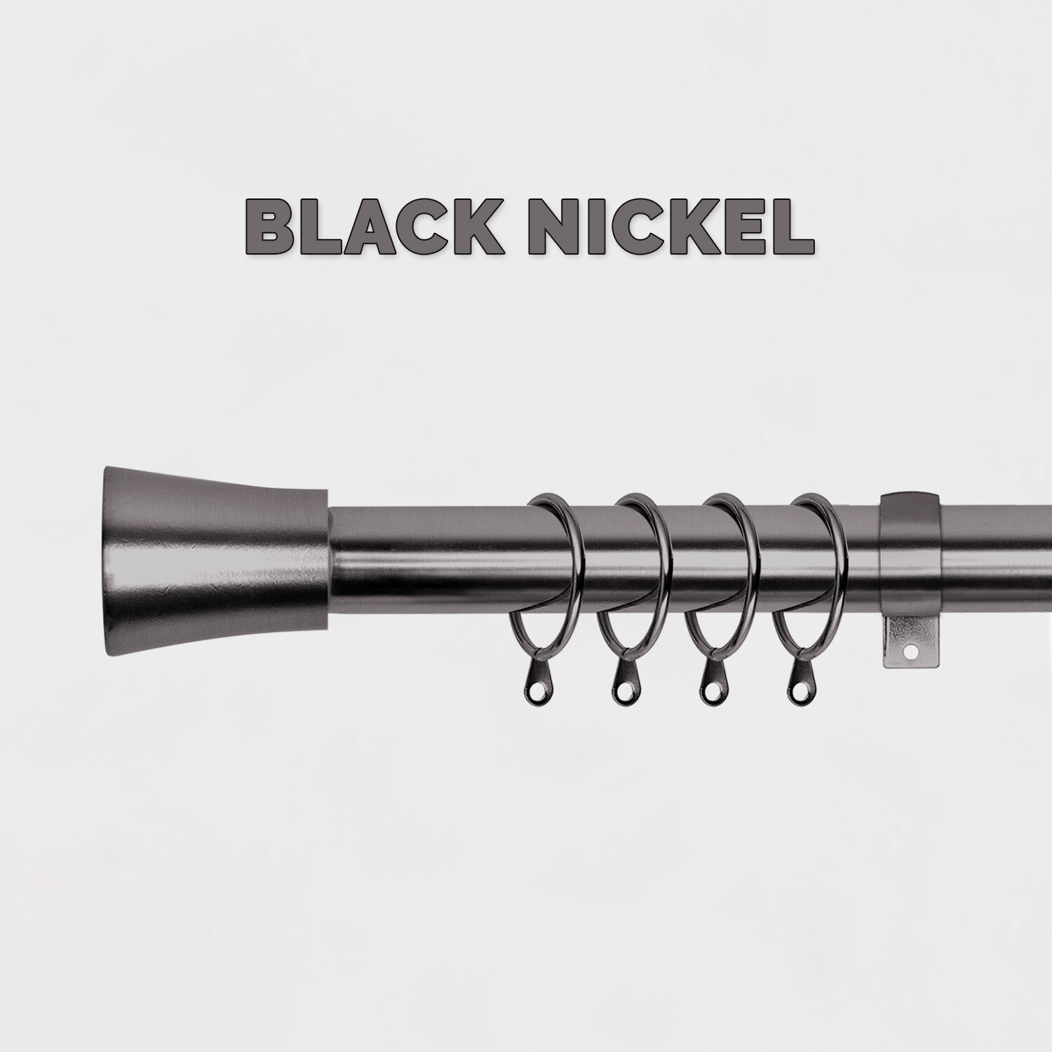 Extendable Eyelet Metal Curtain Pole 28mm Rail With Finials Rings Rod ...