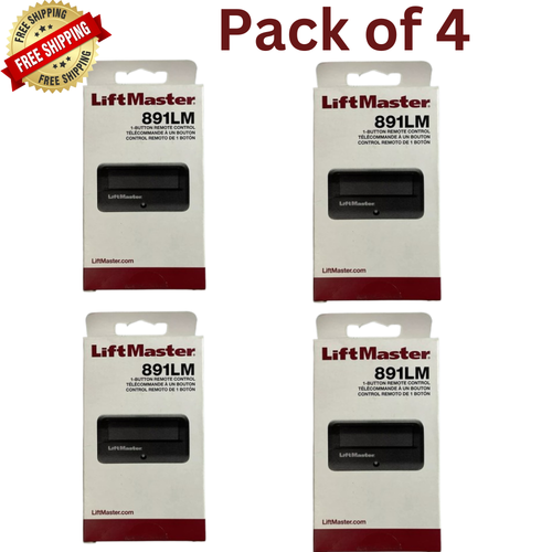 LiftMaster 891LM 1 Button Garage Door Opener Remote Control (pack of 4 ...