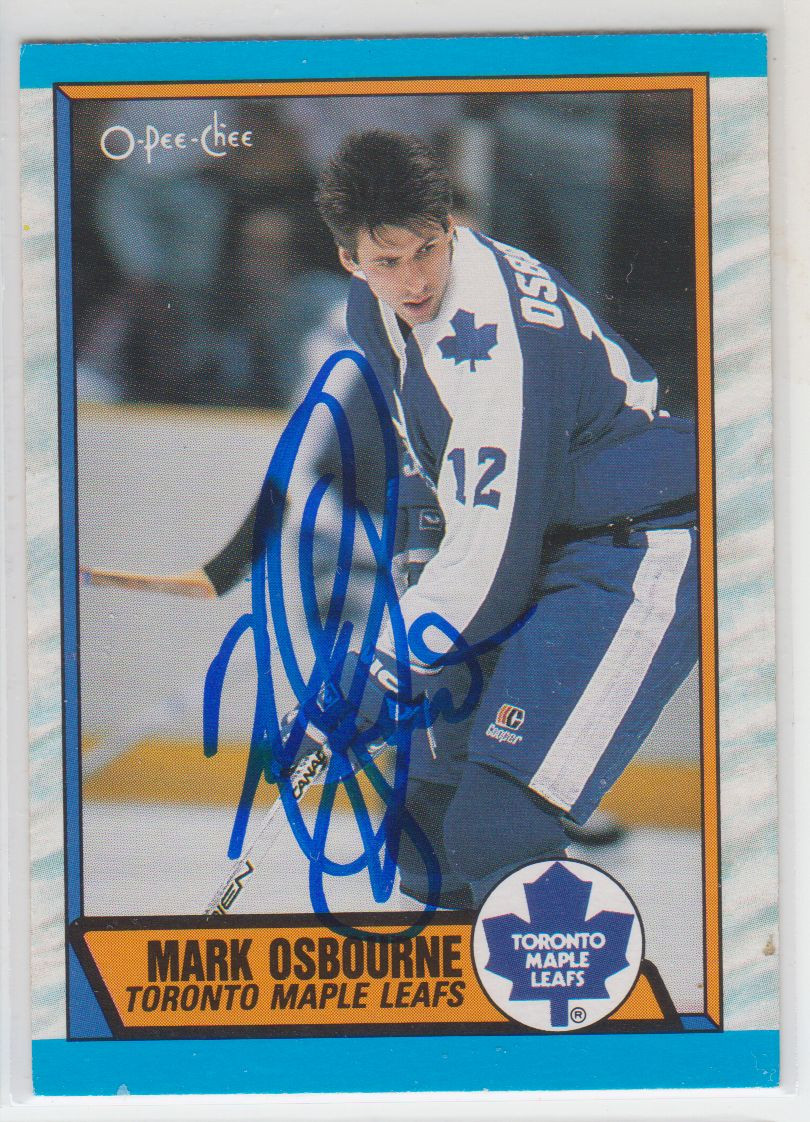 Autographed 89/90 OPC Mark Osborne - Maple Leafs | eBay