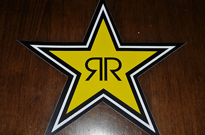 You get "FOUR" NEW 7" ROCKSTAR ENERGY STAR STICKER/DECAL for only $5/1 ...
