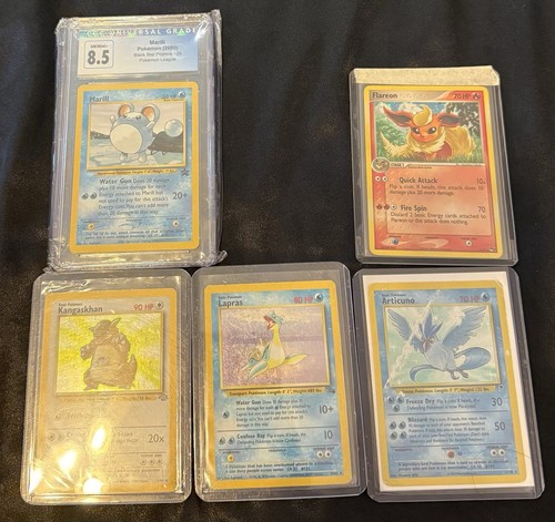 Rare Pokémon TCG Mid Era Binder Collection Lot Lapras holo Marill cgc 8 ...