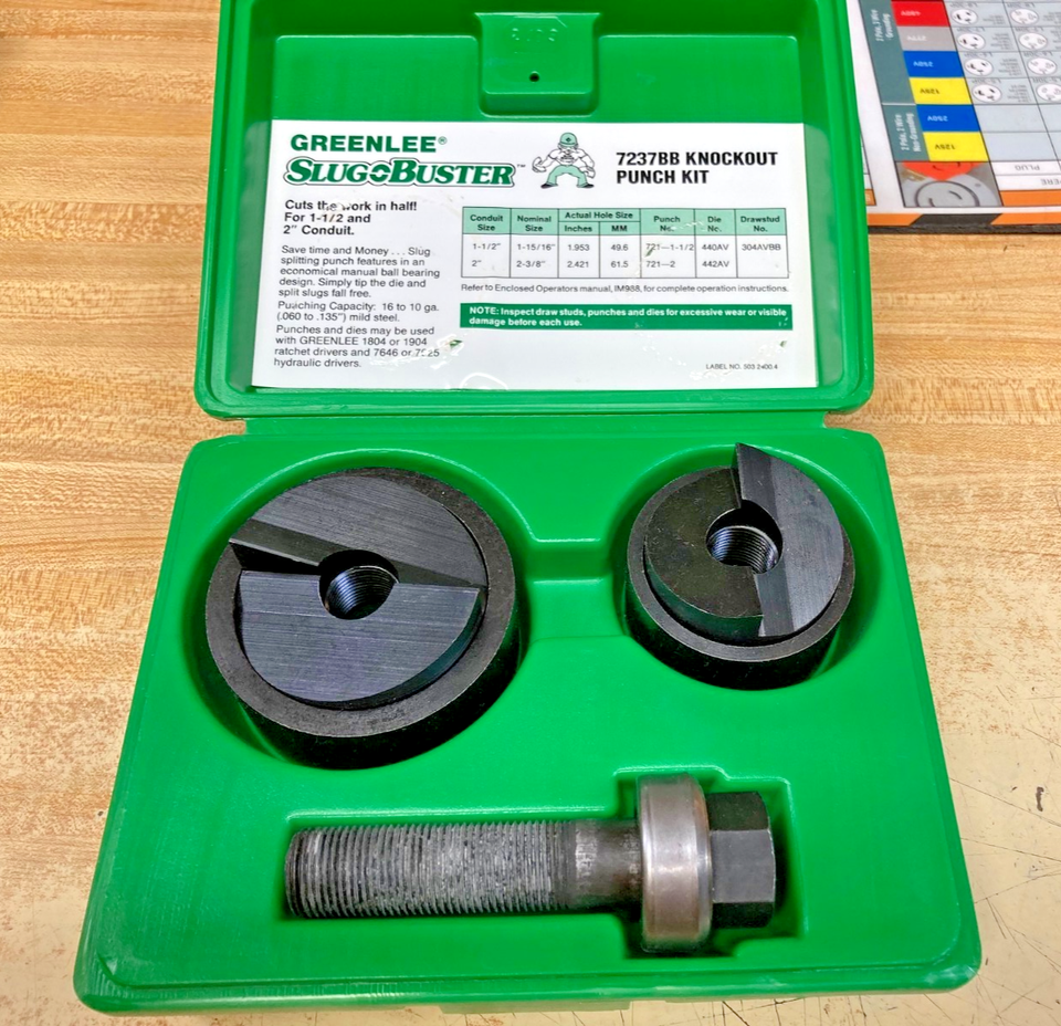 GREENLEE 7237BB Slug Buster KnockOut Punch Kit | eBay UK