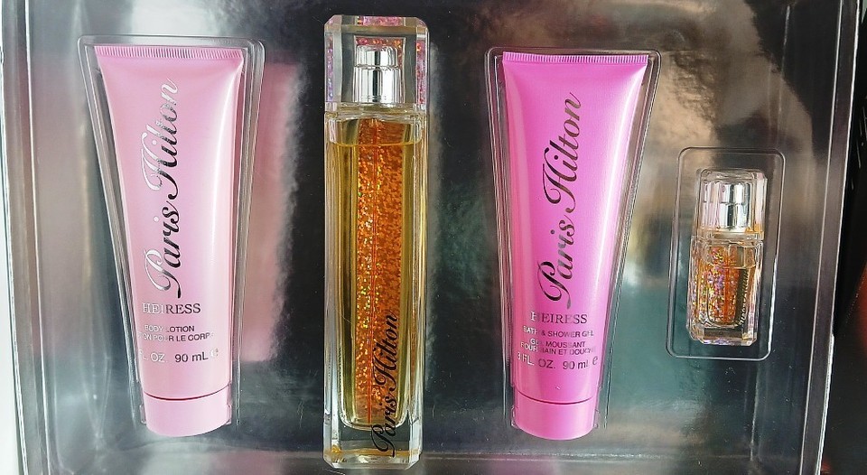 PARIS HILTON HEIRESS 3.4oz EAU DE PARFUM 3oz Body Lotion Shower Gel 4PC ...