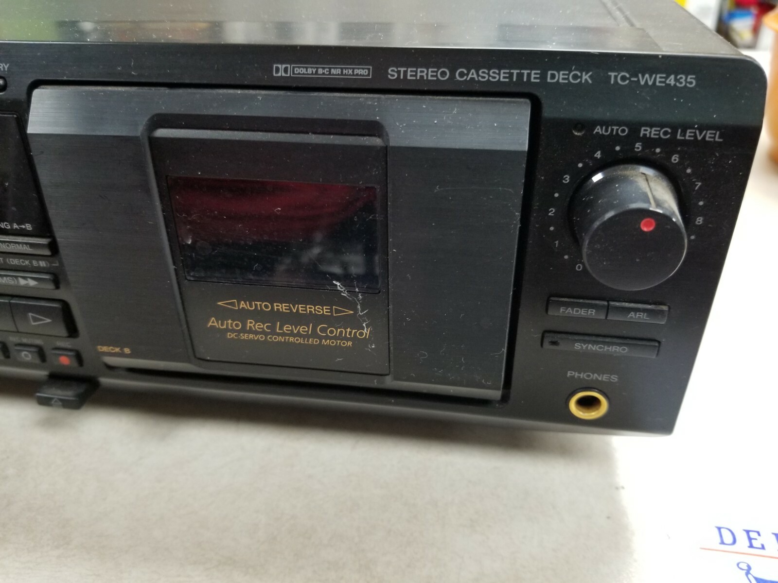 Sony TC-WE435 Stereo Dual Cassette Deck Tape Player Recorder Parts Or ...
