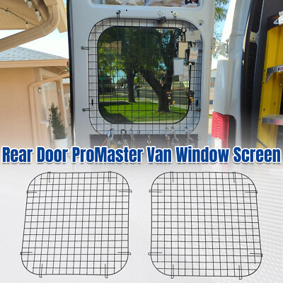 Van Window Safety Screens set for Ram Promaster Rear Door 2PCS carbon ...