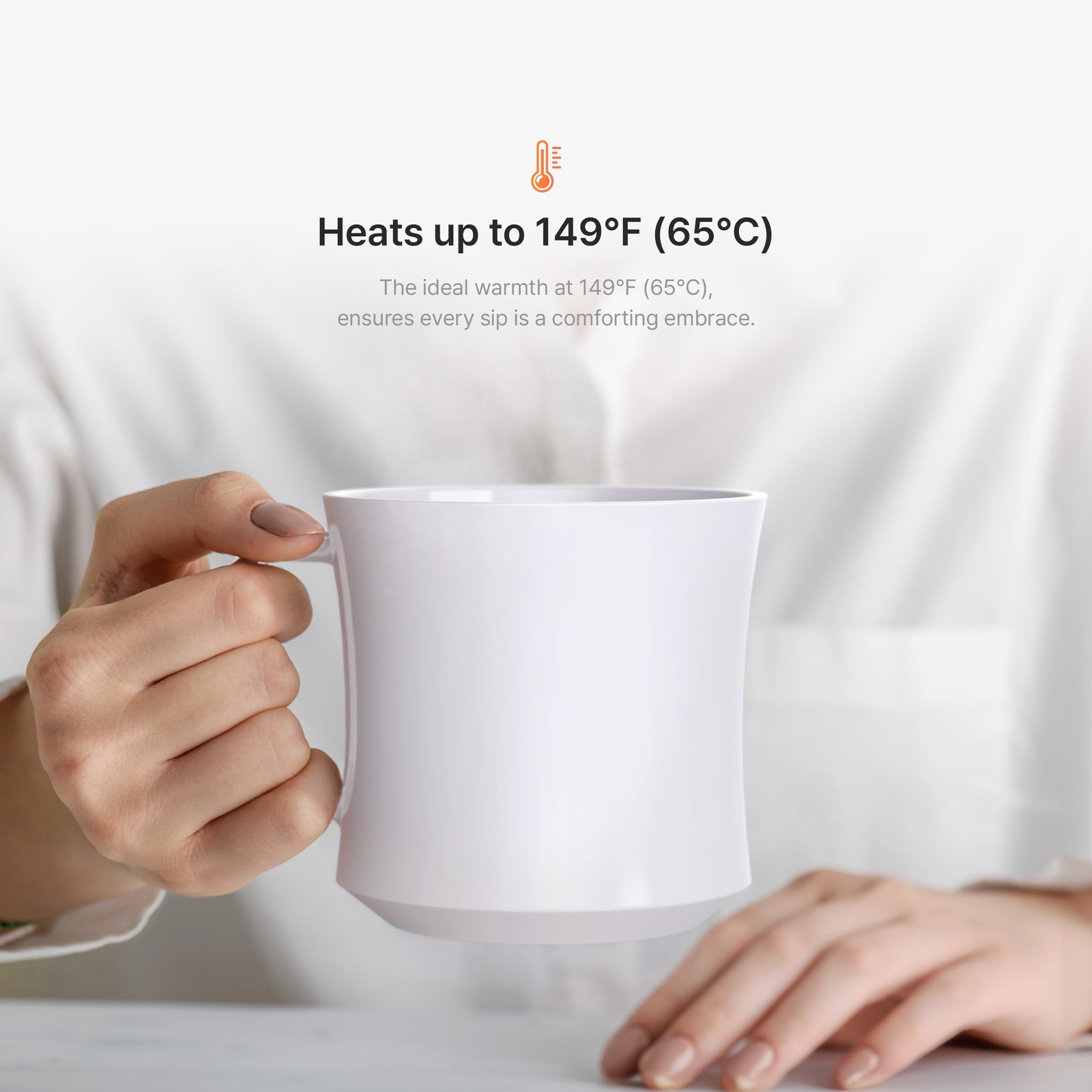 Smug, up to 149℉ Coffee Mug Warmer & Mug & pctg Lid Set, self Heated ...