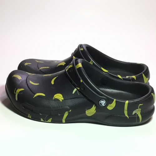 Crocs Bistro Graphic Clog Banana Work Shoes Men's Size 12 Comfort Slip ...