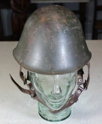 Post WW2 Romania Romanian M73 Steel Combat Helmet. Complete Nice. #23 ...