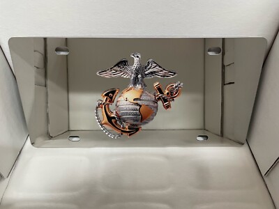 USMC Marines Officer Insignia logo stainless steel vanity license plate ...