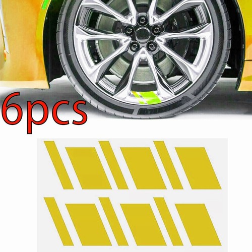 6x Universal Fit Sport Race Car Wheel Hash Mark Stripe Overlay Decal ...