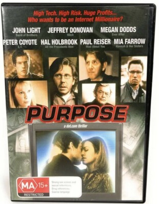 Purpose (DVD, 2002) John Light Hal Holbrook Thriller Region 4 BRAND NEW ...