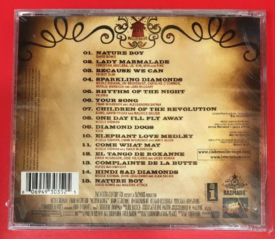 MOULIN ROUGE [Soundtrack] by VARIOUS ARTISTS (CD, 2001 - USA ...