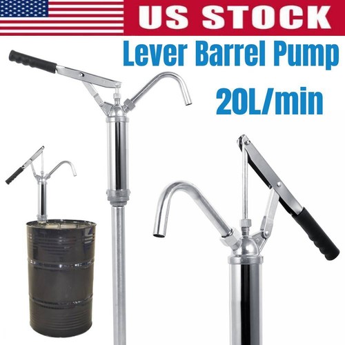 Hand Operated Oil Fuel Transfer Drum Pump Barrel Tank Suction Lever ...