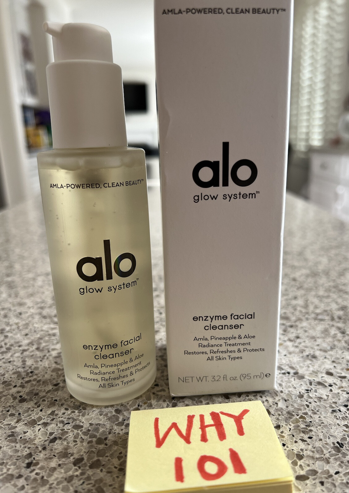 ALO GLOW SYSTEM Enzyme Facial Cleanser 3.2oz/95mL FULL SZ NEW BOX ...