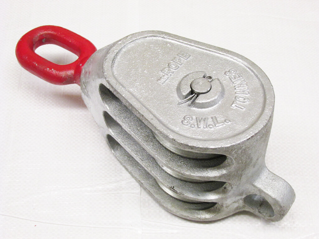 Treble Sheave Lifting Pulley Block 3" - 10" (Galvanised Hook Eye Wire ...