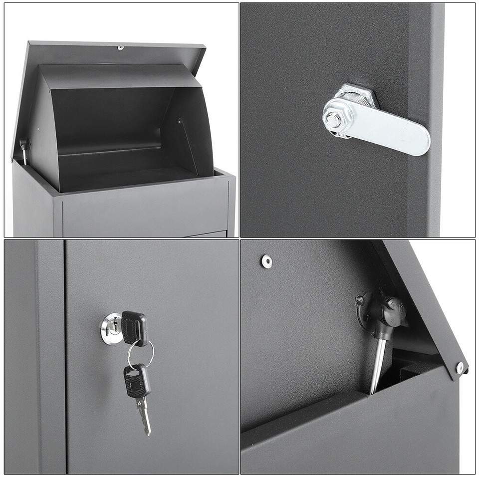 Wall Mount/Freestand Outdoor Parcel Secure Box Lock Package Delivery ...