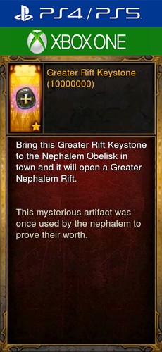 Diablo 3 PS4/PS5/Xbox One Softcore | Greater Rift Keystones Bundle - 10 ...