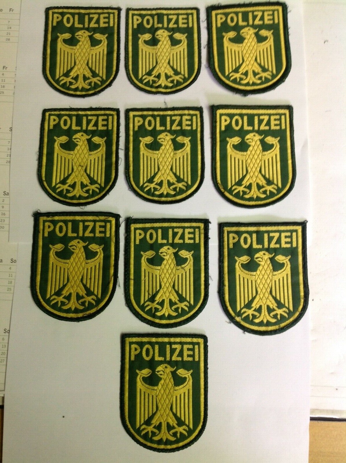 10 x Obsolet German Police patch, Polizei Abzeichen, Ecusson de police ...