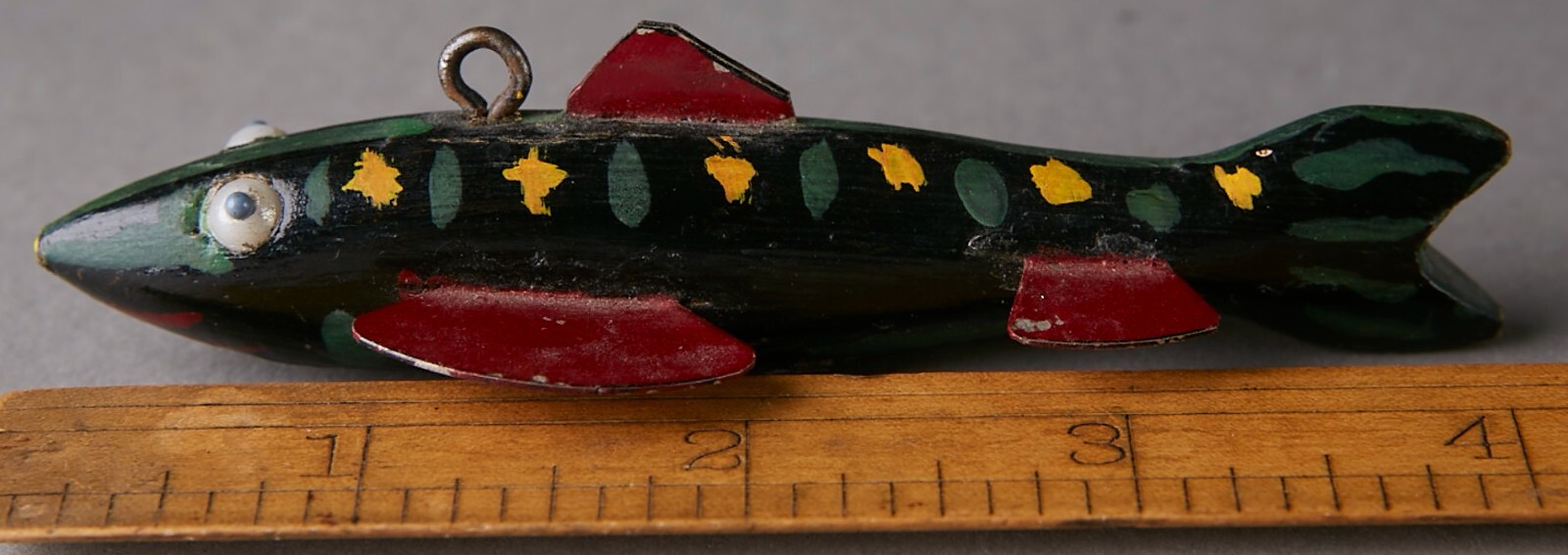 VINTAGE MICHIGAN 4" TROUT ICE FISH SPEARING DECOY~ FOLK ART FISHING ...
