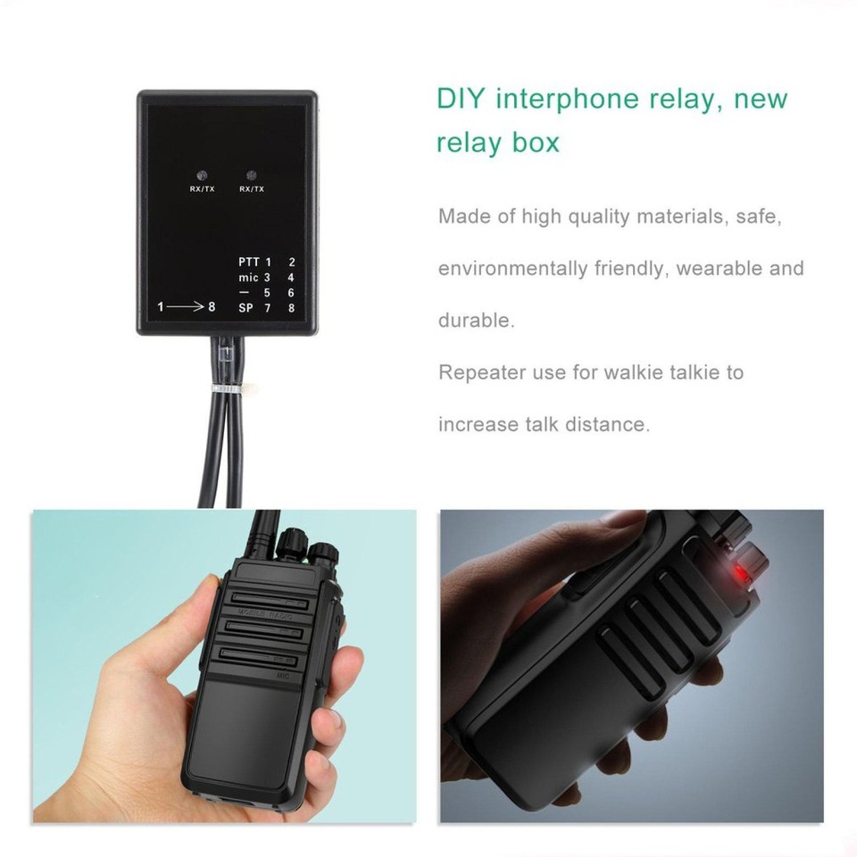K Plug U-V V-U Cross Two-Way Relay Walkie Talkie Repeater Box RX/TX For ...