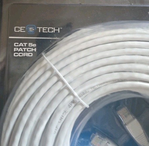 Cat5e Patch Cord 100MHz White CE Tech Commercial Electric 150 FT | eBay